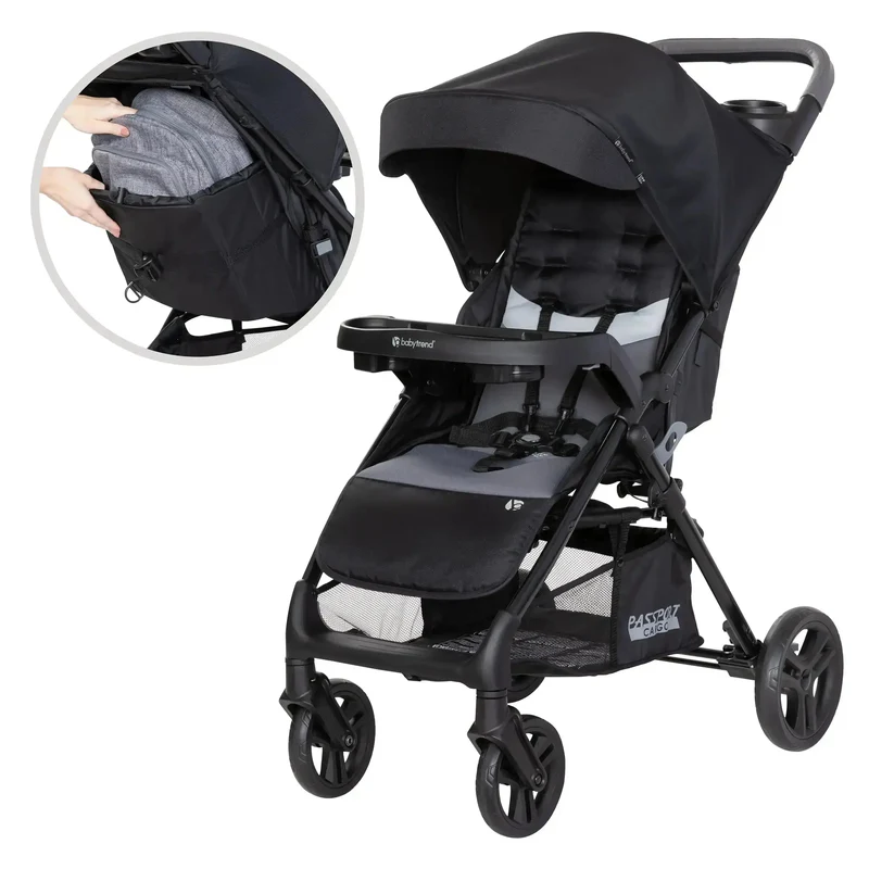 Baby Trend Passport Cargo Stroller Travel System one hand folded | Baby ...