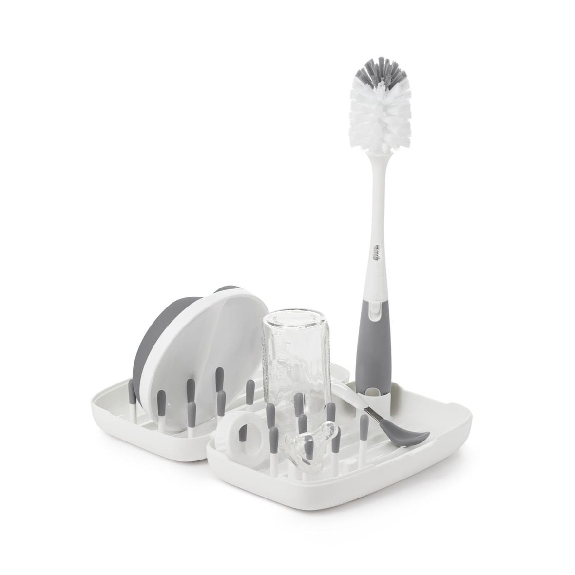 OXO Tot On The Go Drying Rack & Bottle Brush | Baby Kingdom Pte Ltd