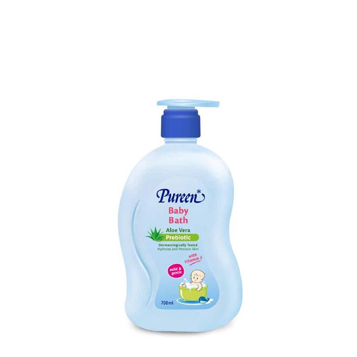 Pureen Baby Bath with Aloe Vera Prebiotic 700ml | Baby Kingdom Pte Ltd