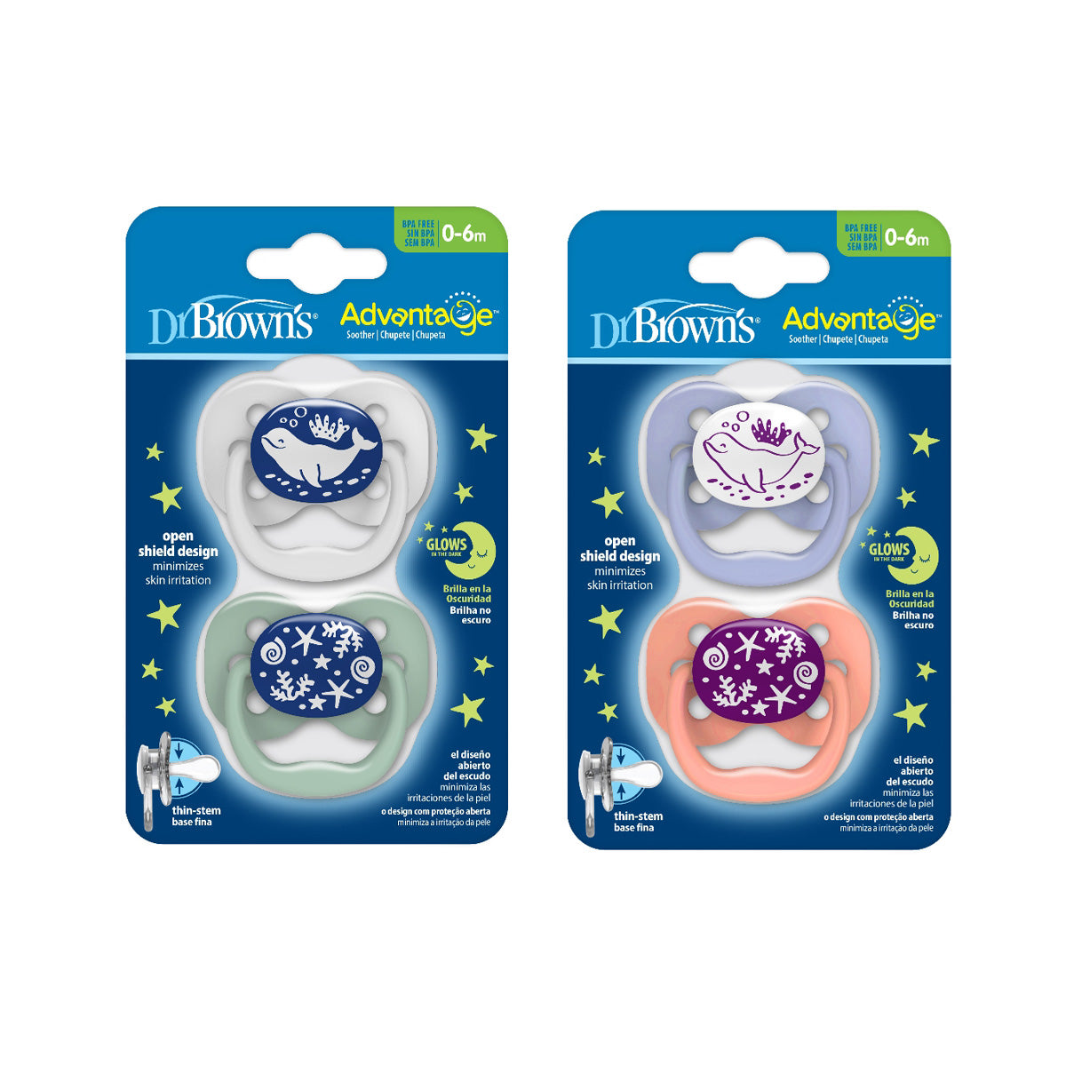 Dr Brown’s Advantage Glow In The Dark Pacifier | Baby Kingdom Pte Ltd