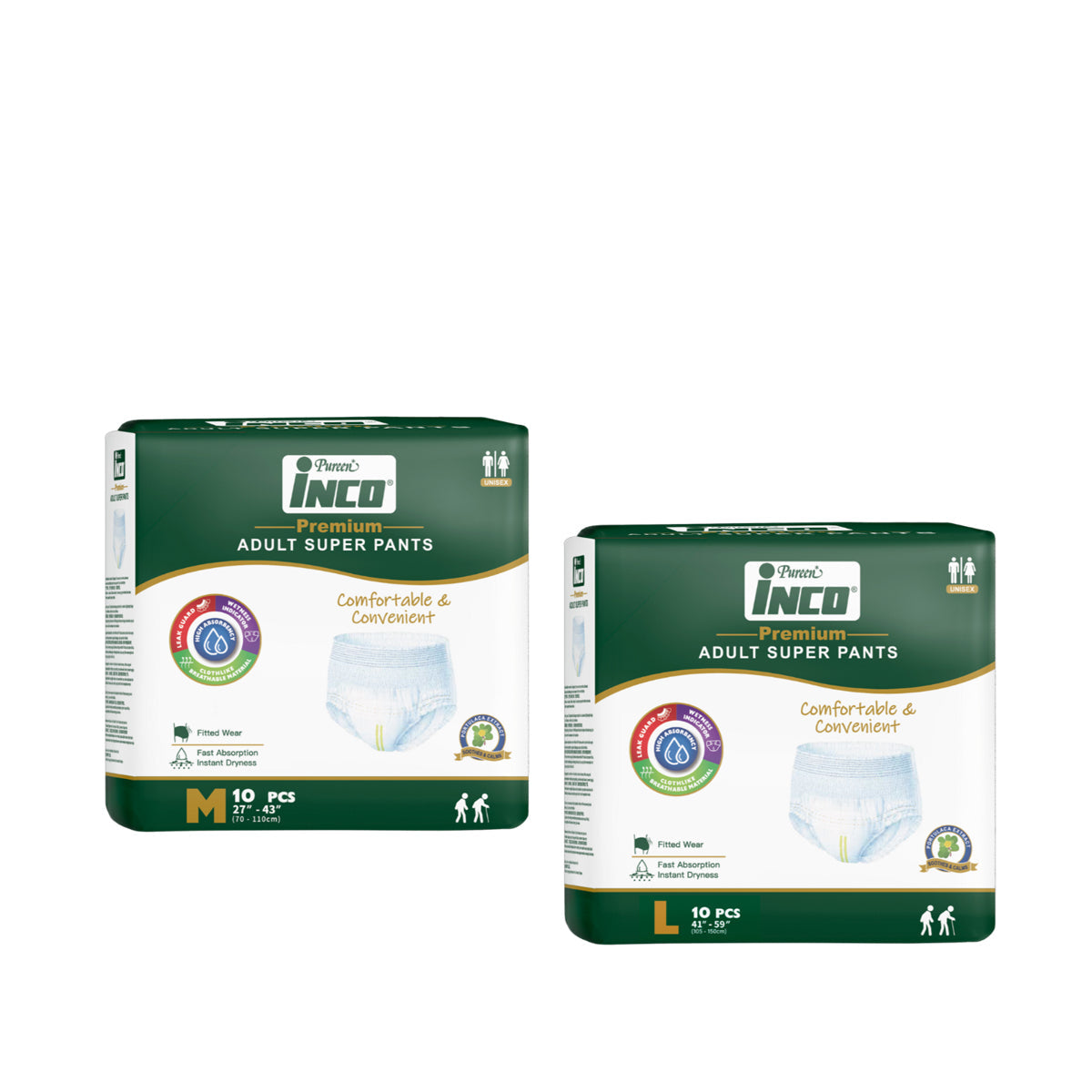Pureen INCO Premium Adult Super Pants (M/L) | Baby Kingdom Pte Ltd