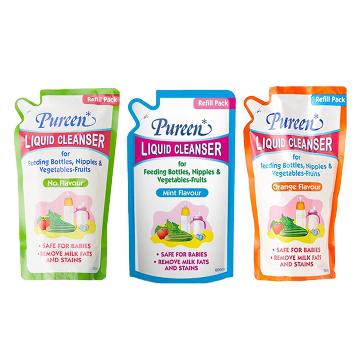 Pureen Liquid Cleanser - Refill Pack 600ml | Baby Kingdom Pte Ltd