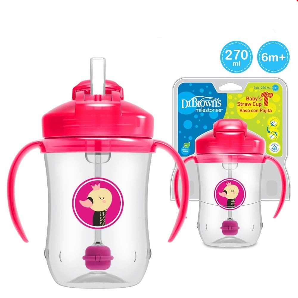Dr Brown's Baby First Straw Cup 270ml | Baby Kingdom Pte Ltd