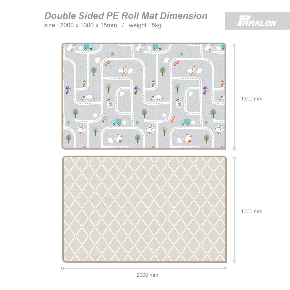 Parklon Double Sided PE Roll Mat - Downtown Duck Evernin | Baby Kingdom ...